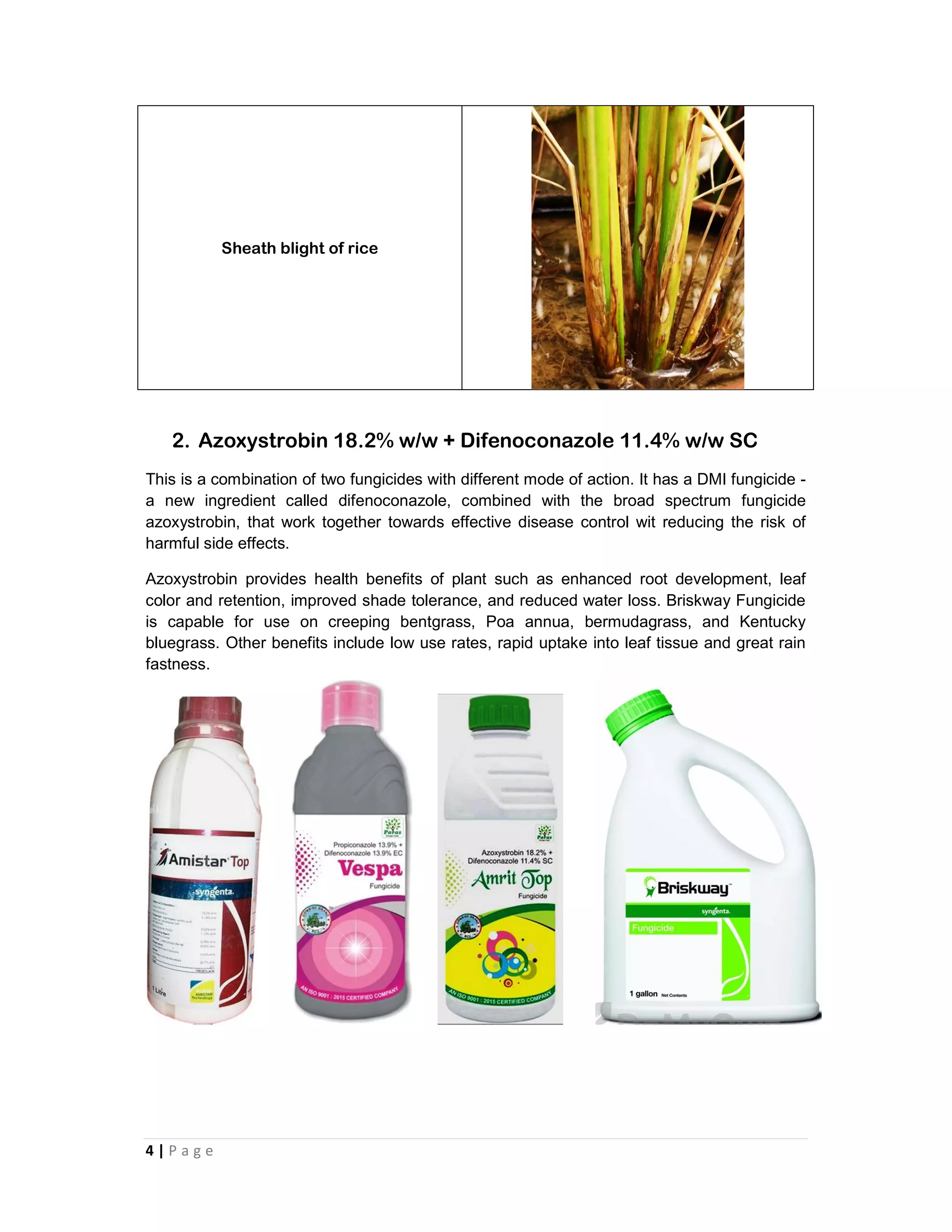 Combination fungicides in india and their uses | PDF
