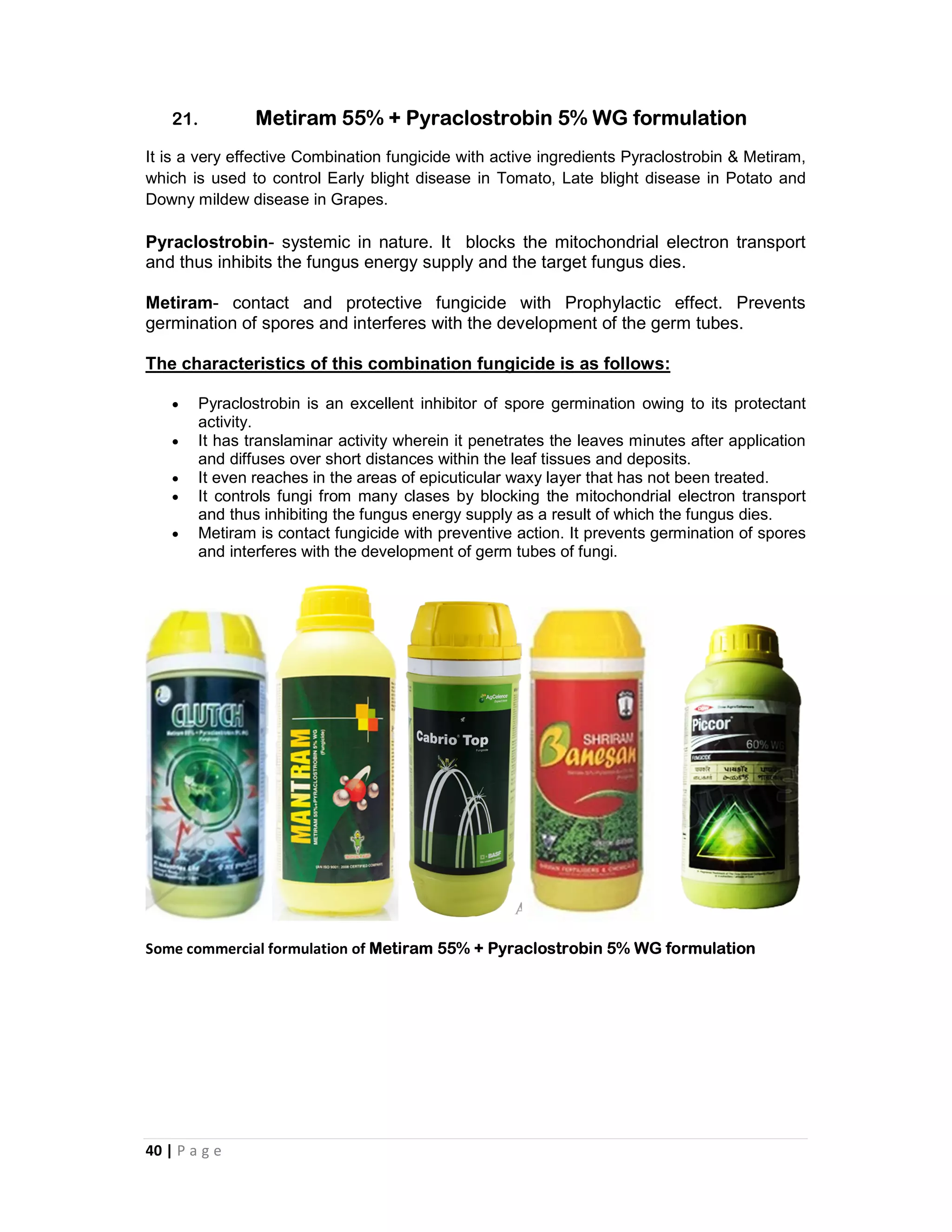 Combination fungicides in india and their uses | PDF