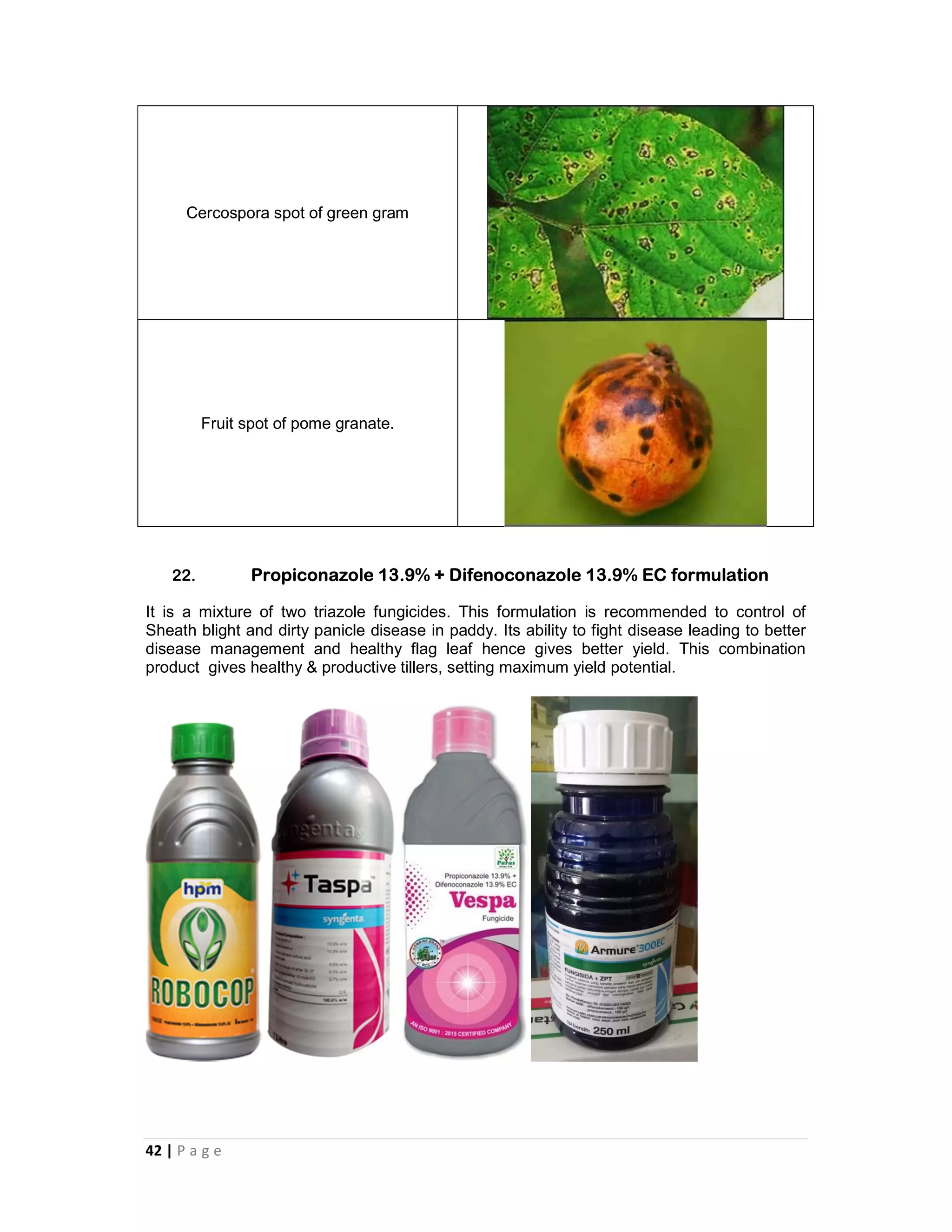 Combination fungicides in india and their uses | PDF