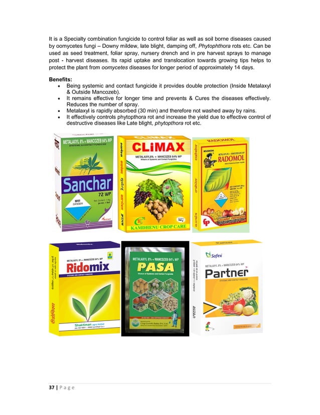 Combination fungicides in india and their uses | PDF