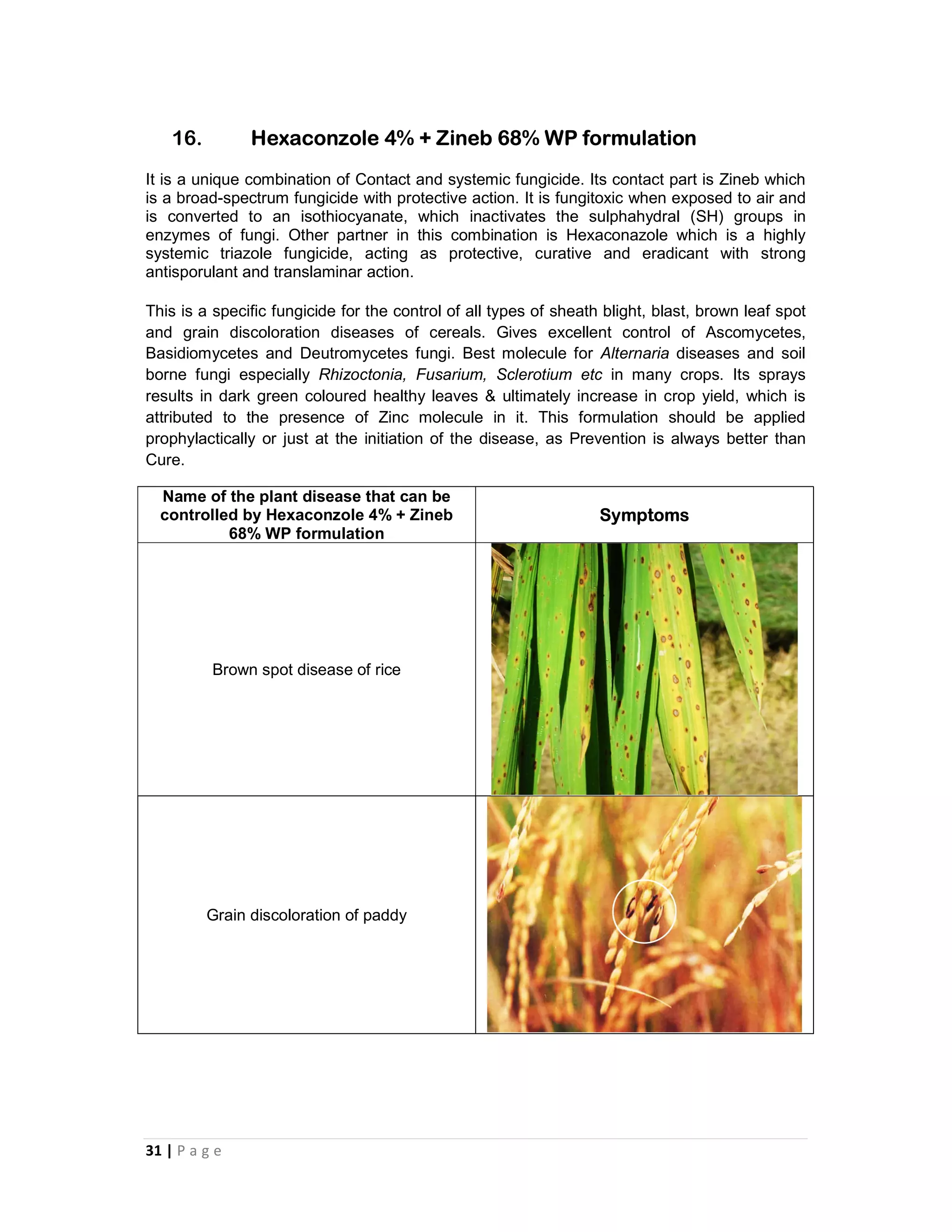 Combination fungicides in india and their uses | PDF
