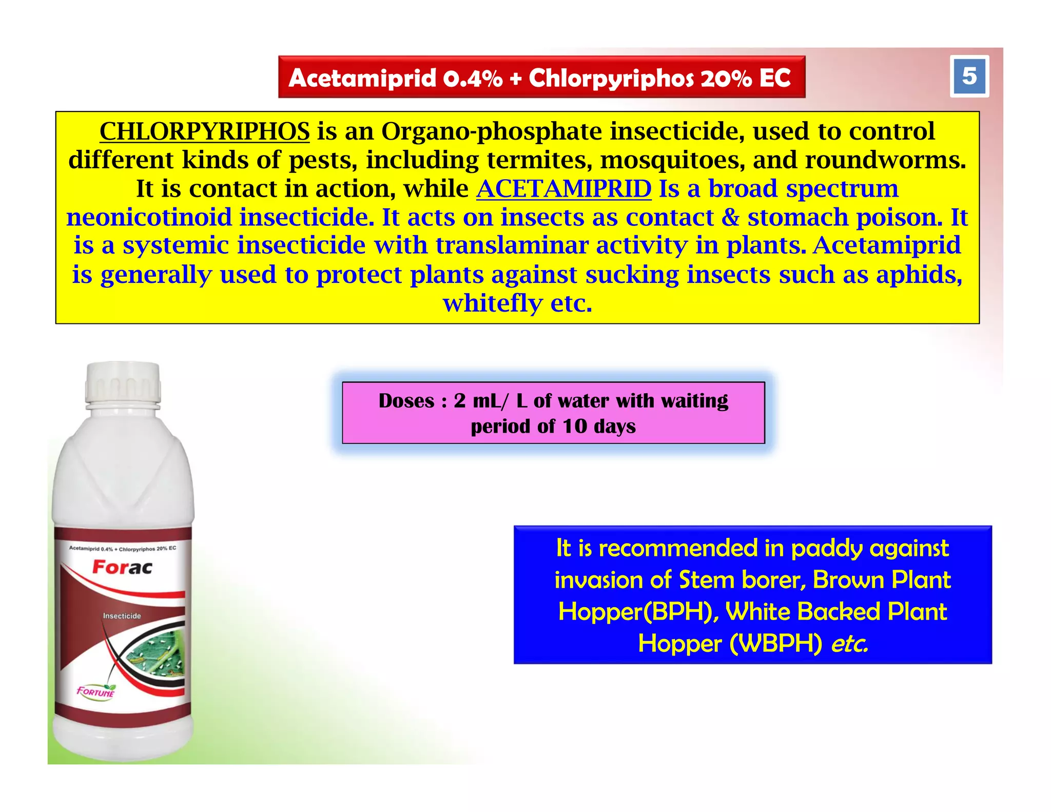 Combination insecticides in india and their uses | PDF