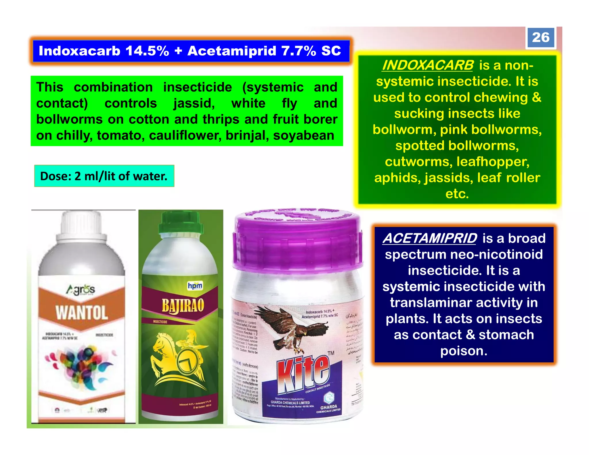 Combination insecticides in india and their uses | PDF