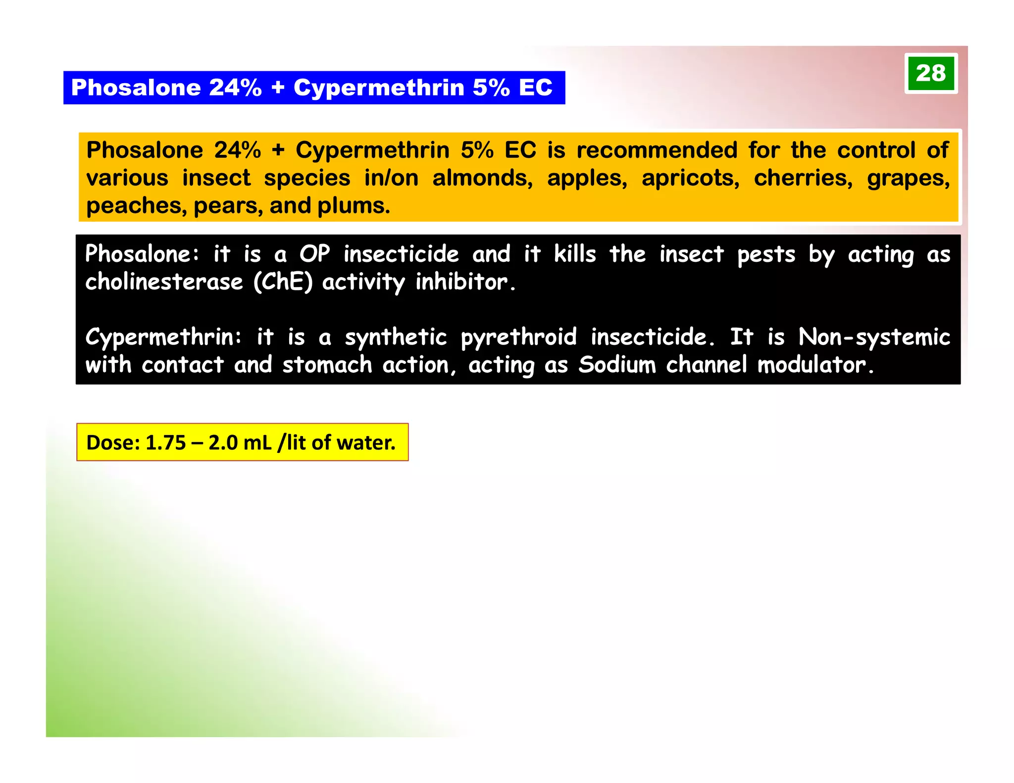 Combination insecticides in india and their uses | PDF