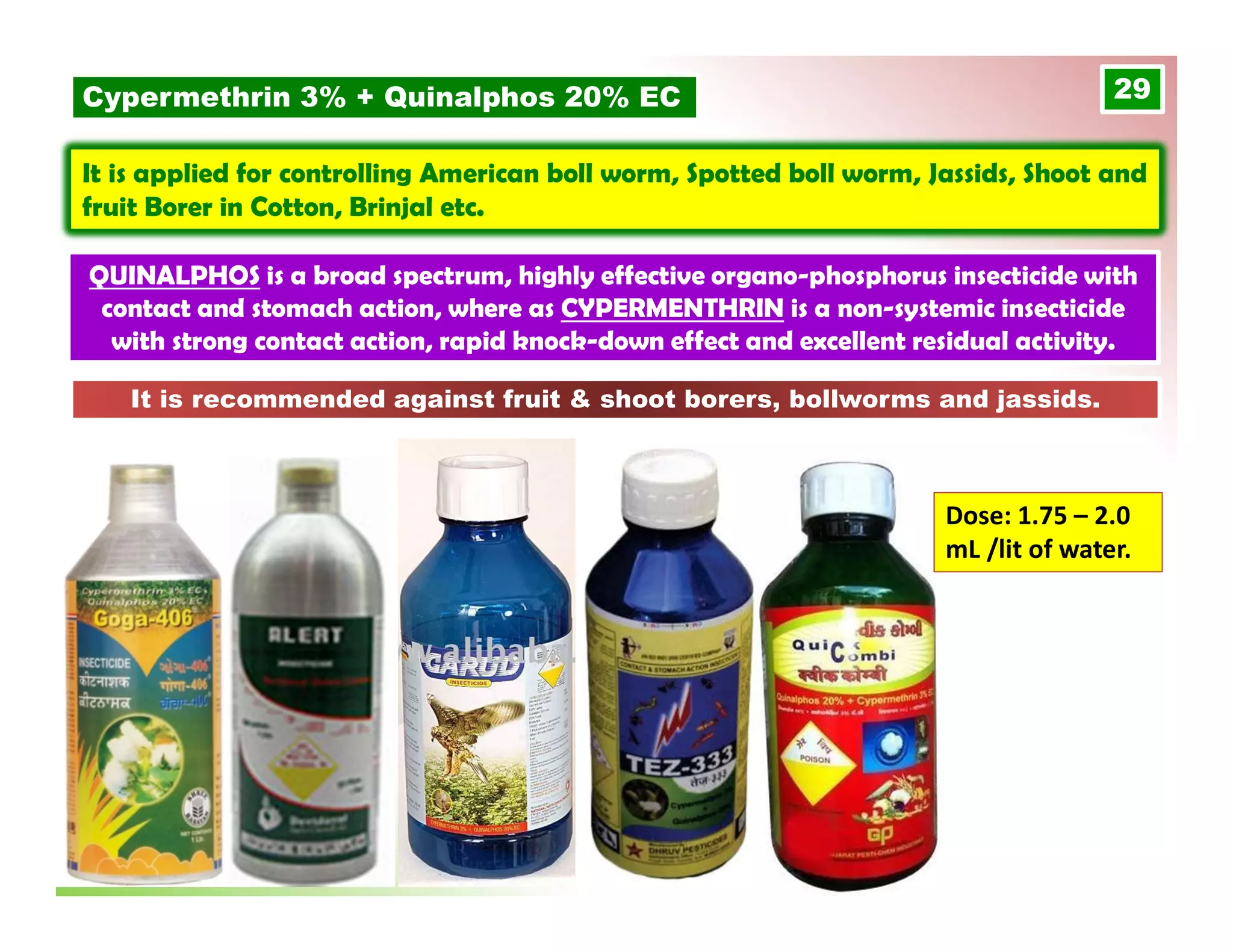 Combination insecticides in india and their uses | PDF