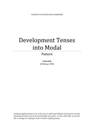Combination modal and tenses | PDF