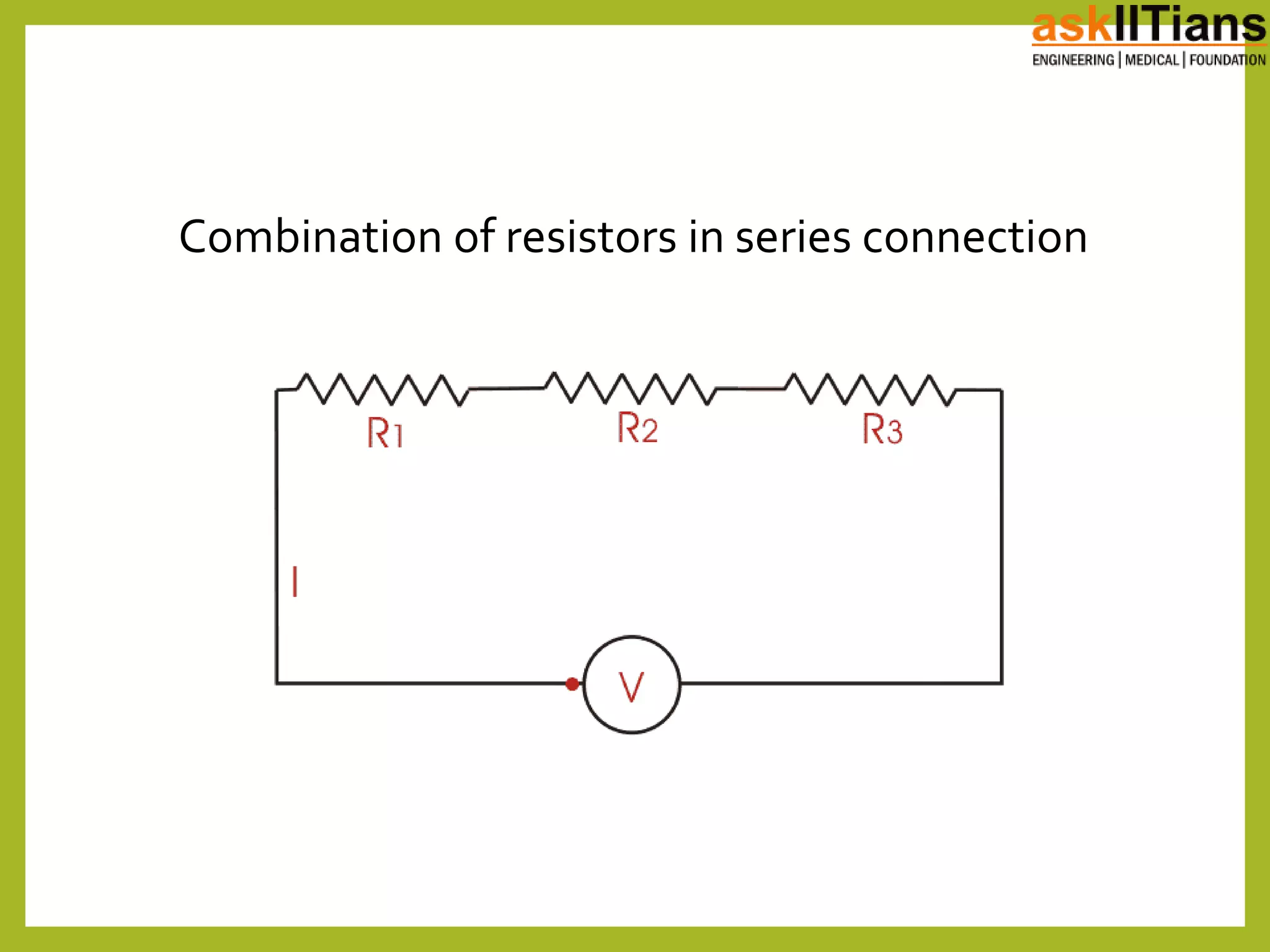 Combination of Resistors — Series and Parallel | Physics | PPTX