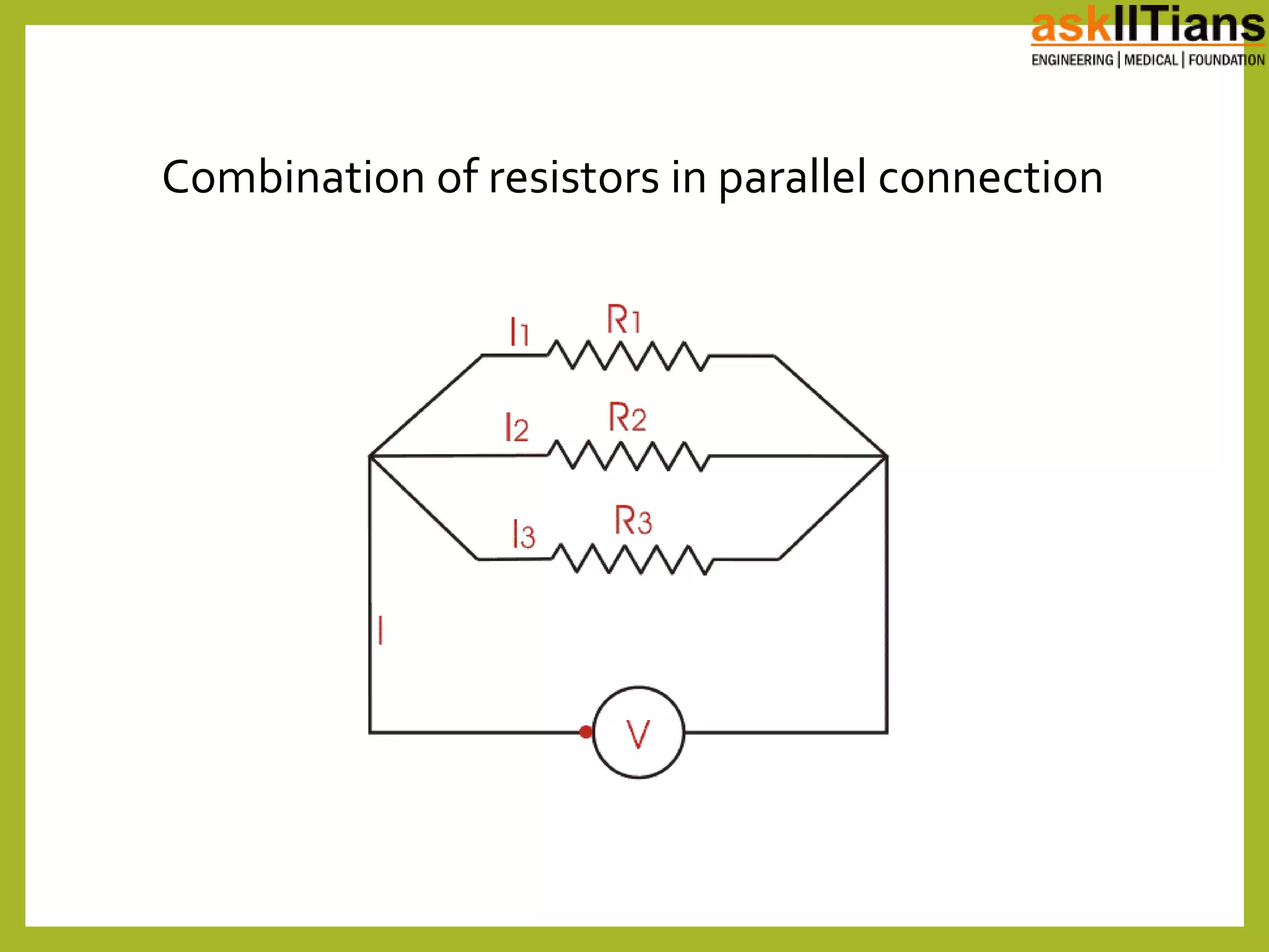 Combination of Resistors — Series and Parallel | Physics | PPTX