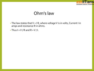 Combination of Resistors — Series and Parallel | Physics | PPTX