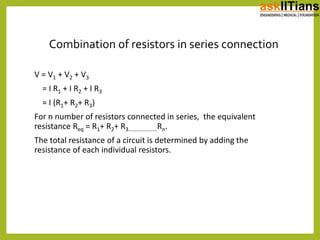 Combination of Resistors — Series and Parallel | Physics | PPTX