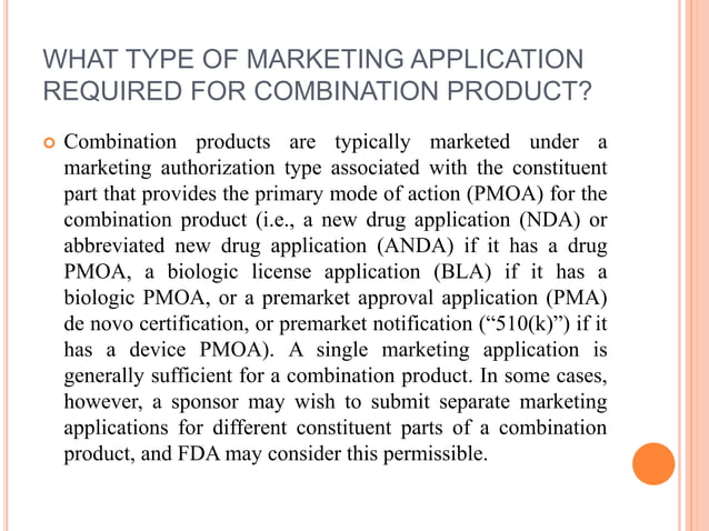 Combination product | PPTX | Pharmaceutical Industry | Industries
