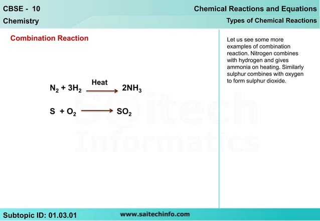 Combination reaction | PPTX