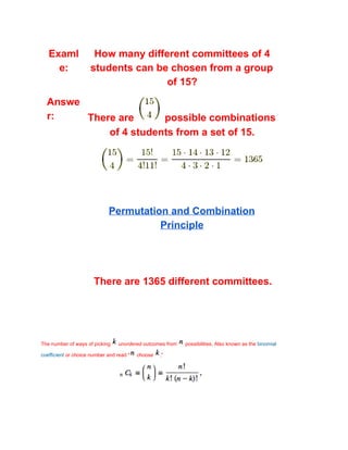 Combinations | PDF