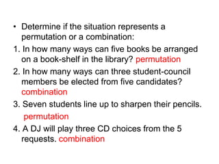Combinations and permutations(1) | PPT