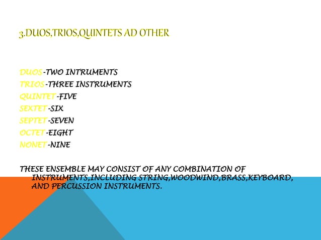 Combinations of instruments | PPTX