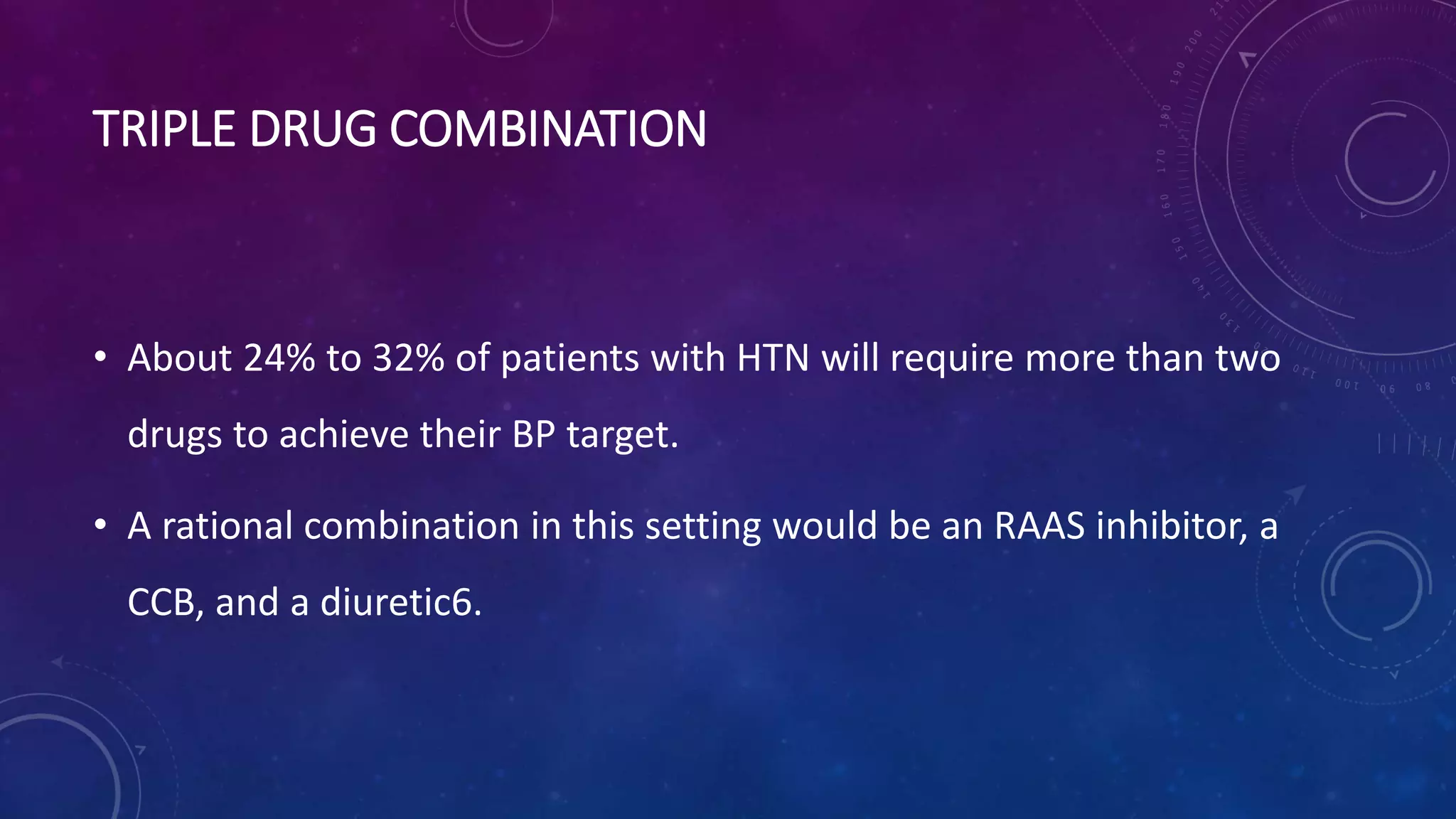 Combination therapy to achieve target blood pressure goals | PPTX