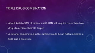 Combination therapy to achieve target blood pressure goals | PPTX