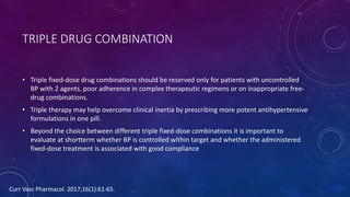 Combination therapy to achieve target blood pressure goals | PPTX