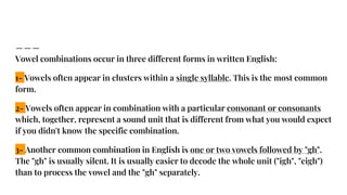 Combination vowels and consonants | PPTX