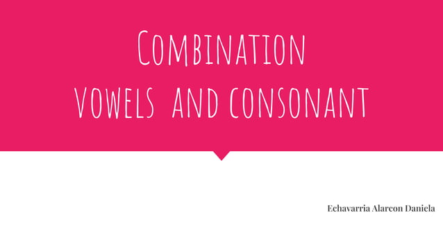 Combination vowels and consonants | PPT