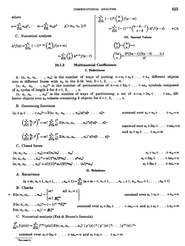 Combinatorial analysis | PDF