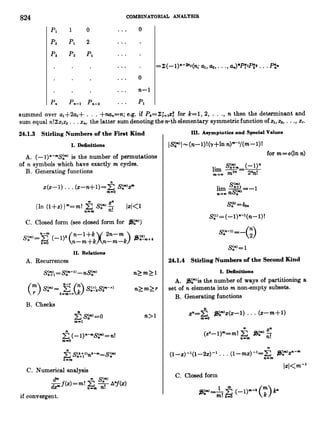 Combinatorial analysis | PDF
