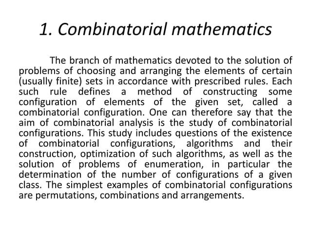Combinatorial Analysispptx 3876