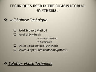 Combinatorial chemistry | PPSX