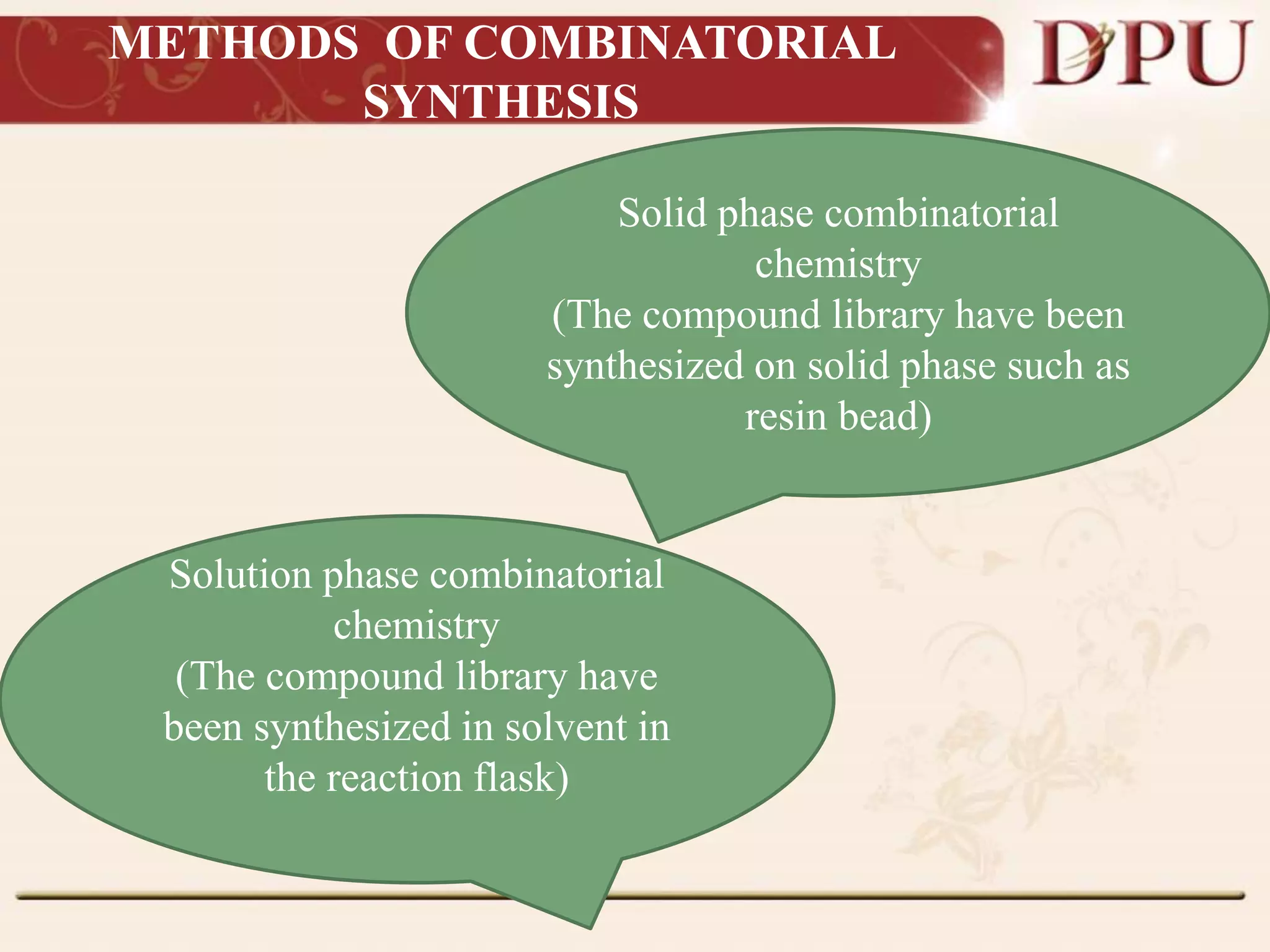 Combinatorial chemistry | PPTX