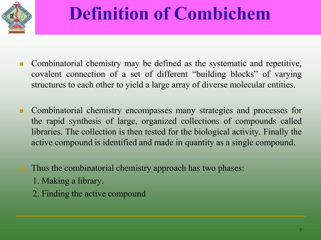Combinatorial Chemistry Sunil Yadav | PPT