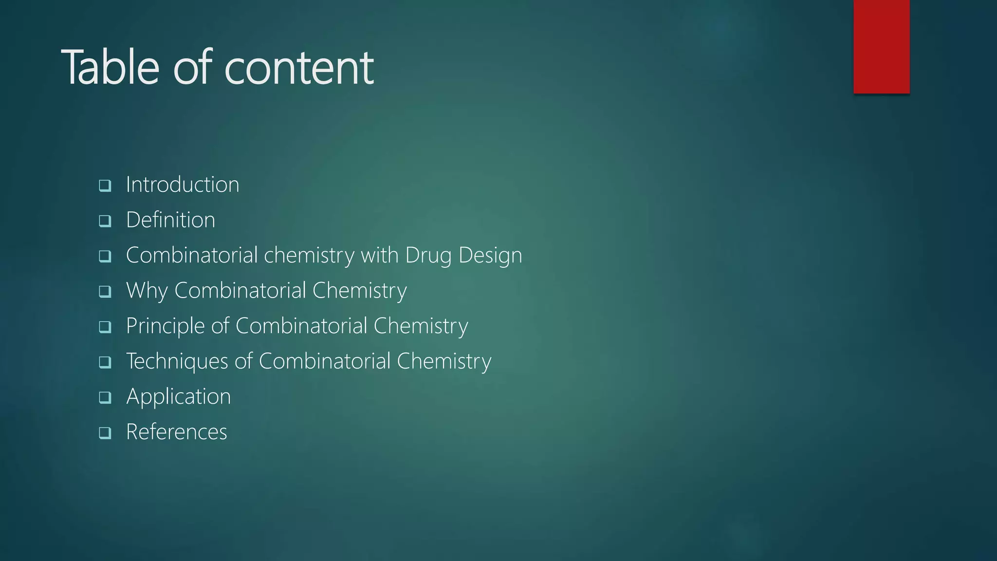 Combinatorial Chemistry Pptx