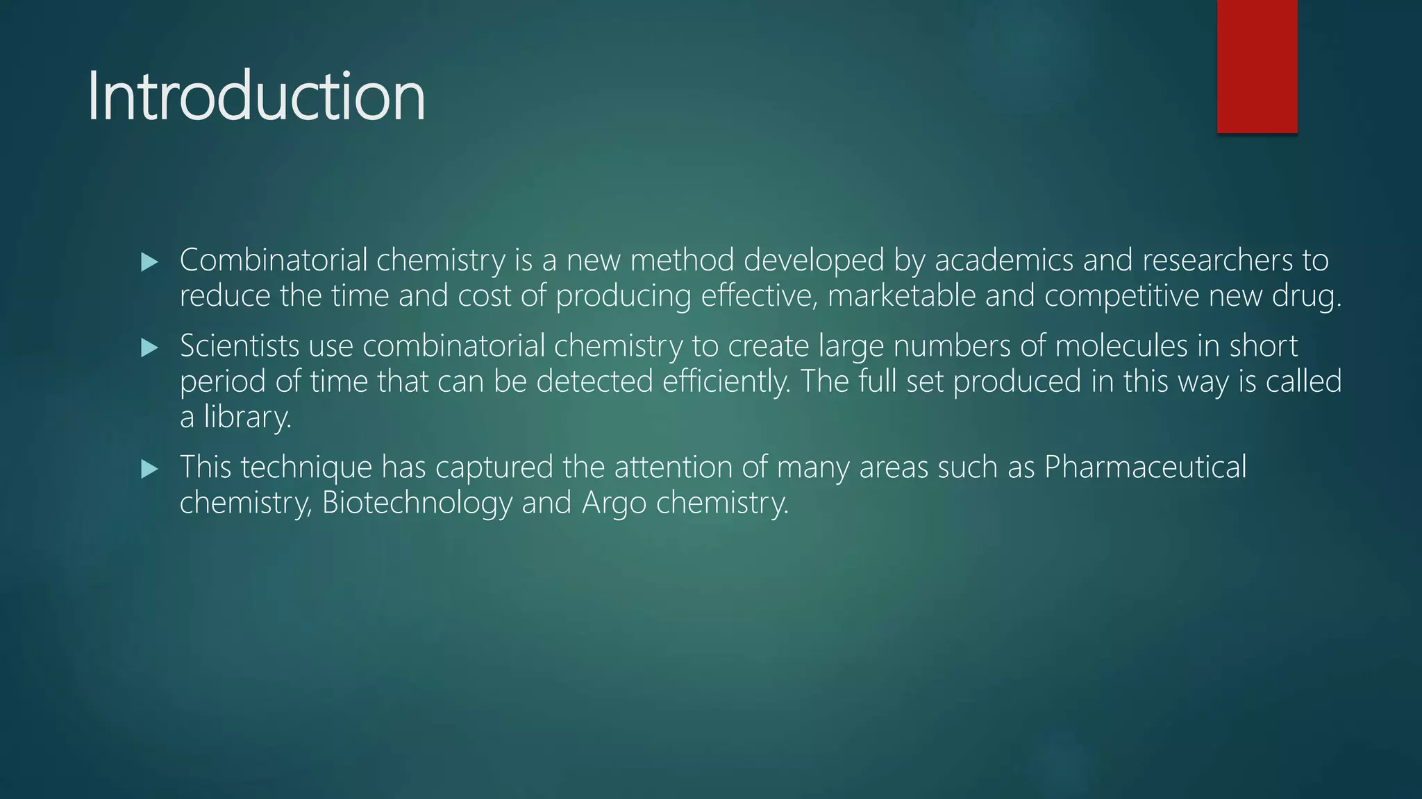 Combinatorial chemistry | PPTX