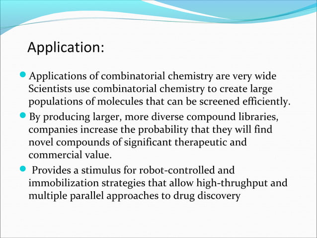 Combinatorial chemistry | PPT | Chemistry | Science