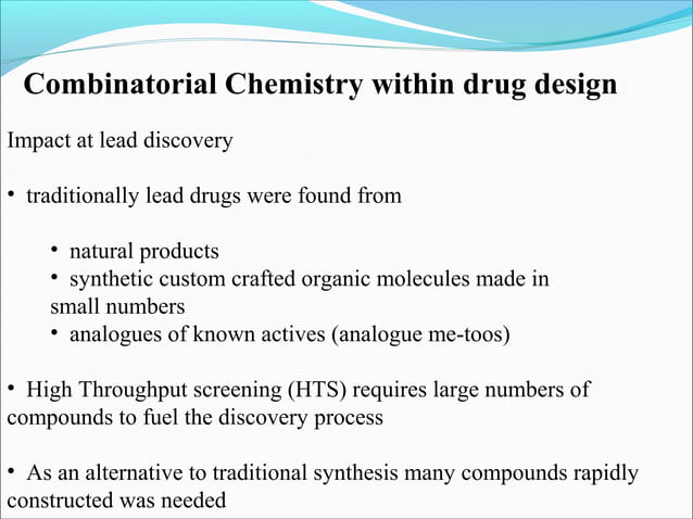 Combinatorial chemistry | PPT | Chemistry | Science