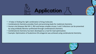 COMBINATORIAL CHEMISTRY part 1 Medicinal chemistry unit 5 | PDF