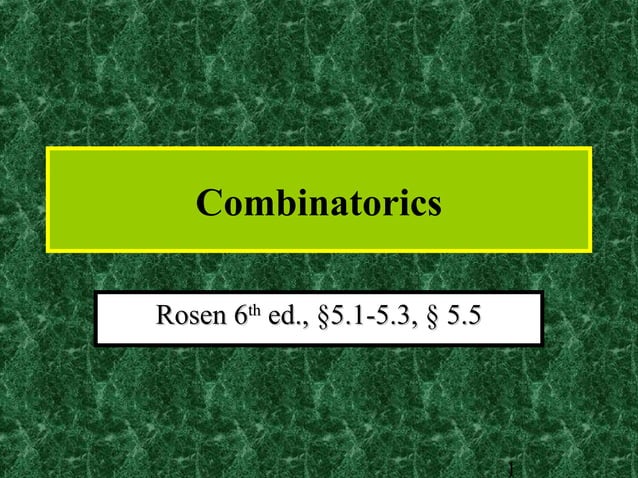 Combinatorics Counting Passwords Permutations And Combinations Ppt