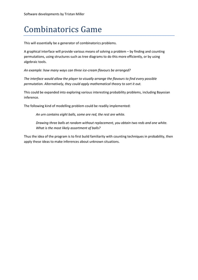 Combinatorics Game Pdf
