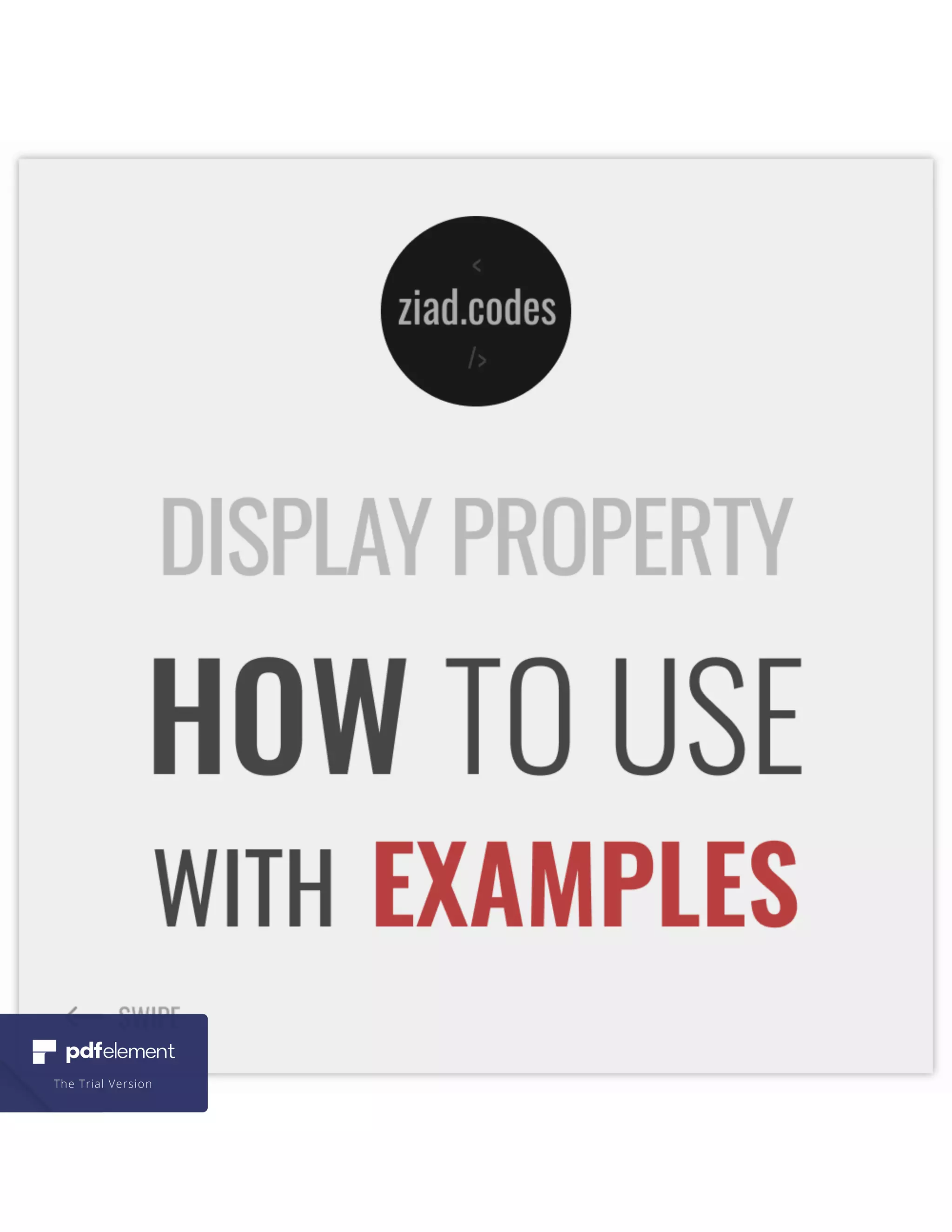 Display property | PDF