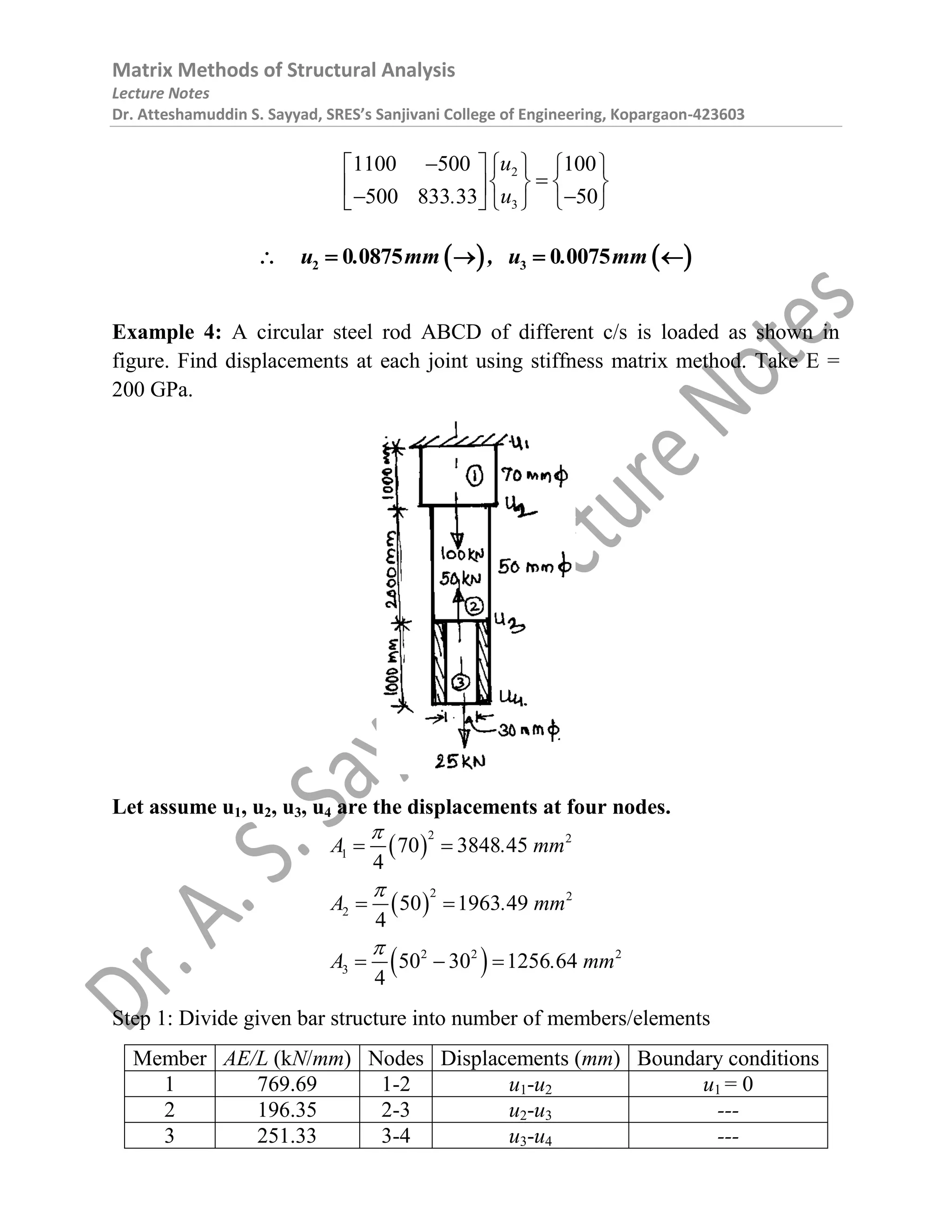 Matrix Methods of Structural Analysis | PDF
