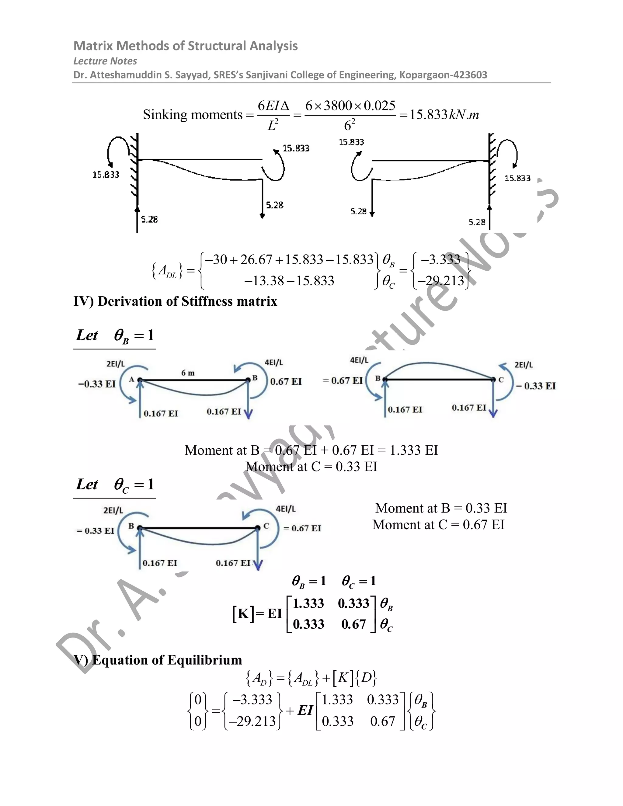 Matrix Methods of Structural Analysis | PDF