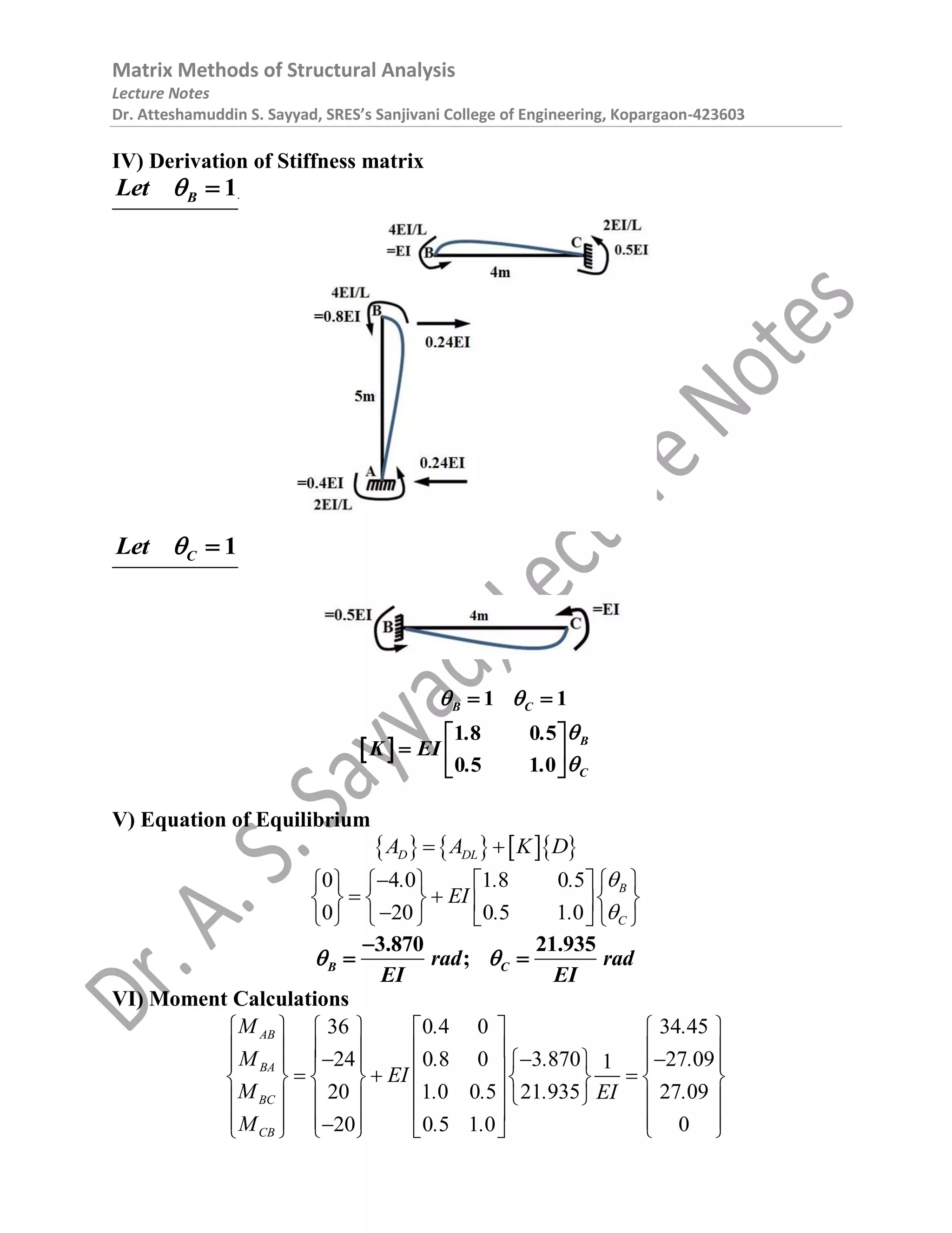 Matrix Methods of Structural Analysis | PDF