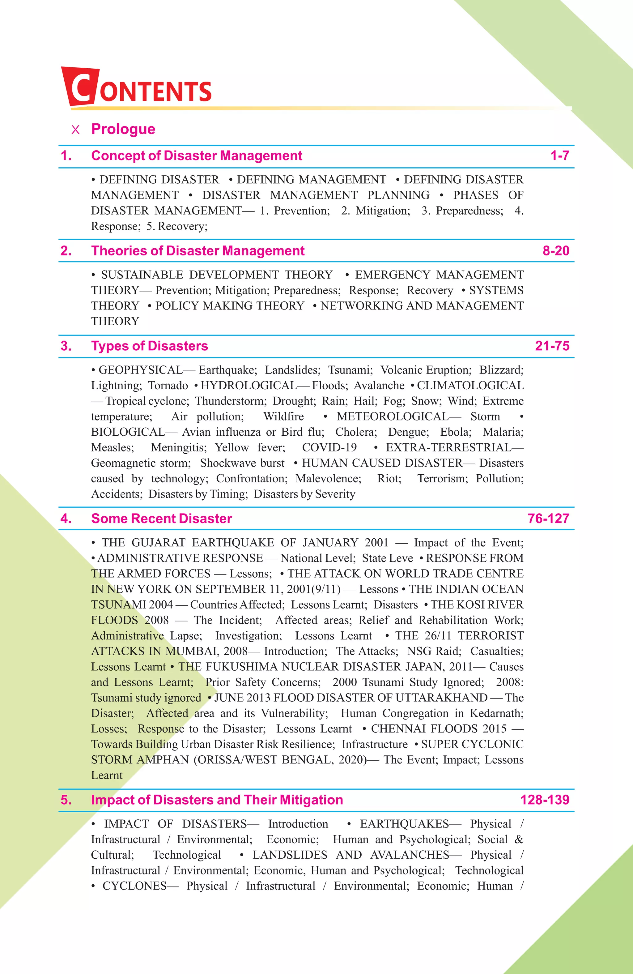 PDF of DISASTER MANAGEMENT THEORY AND PRACTICE | PDF