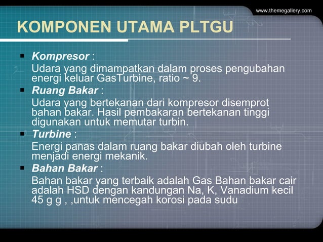 PLTGU Combine cycle | PPT