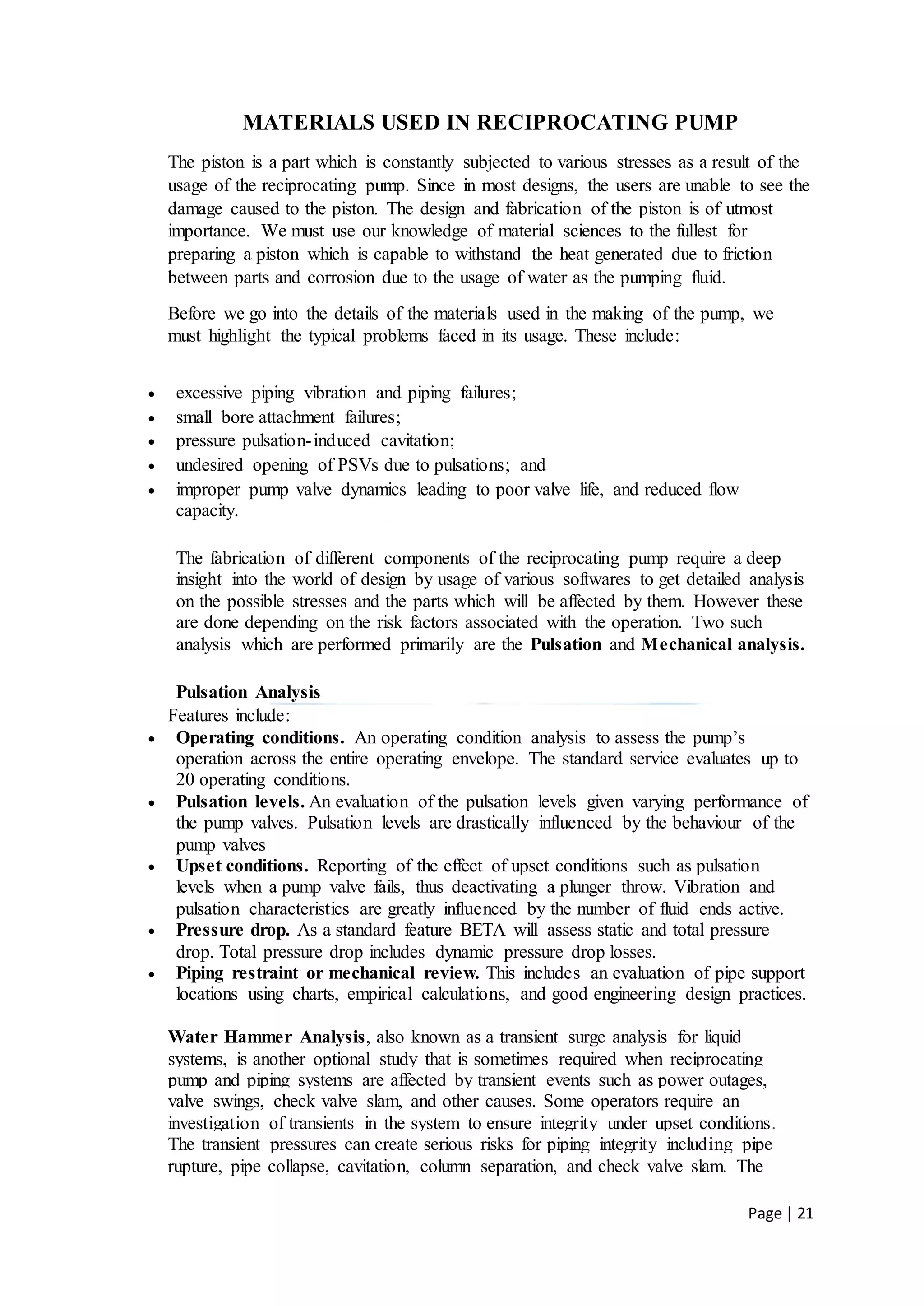 Reciprocating pump pdf | DOCX