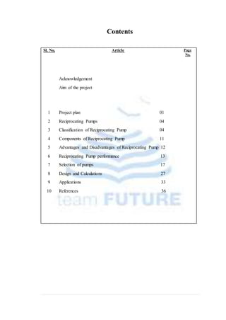 Reciprocating pump pdf | DOCX