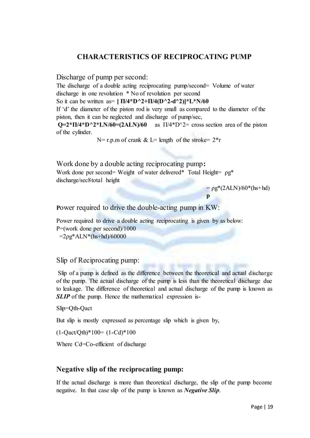 Reciprocating pump pdf | DOCX | Civil Engineering Industry | Industries
