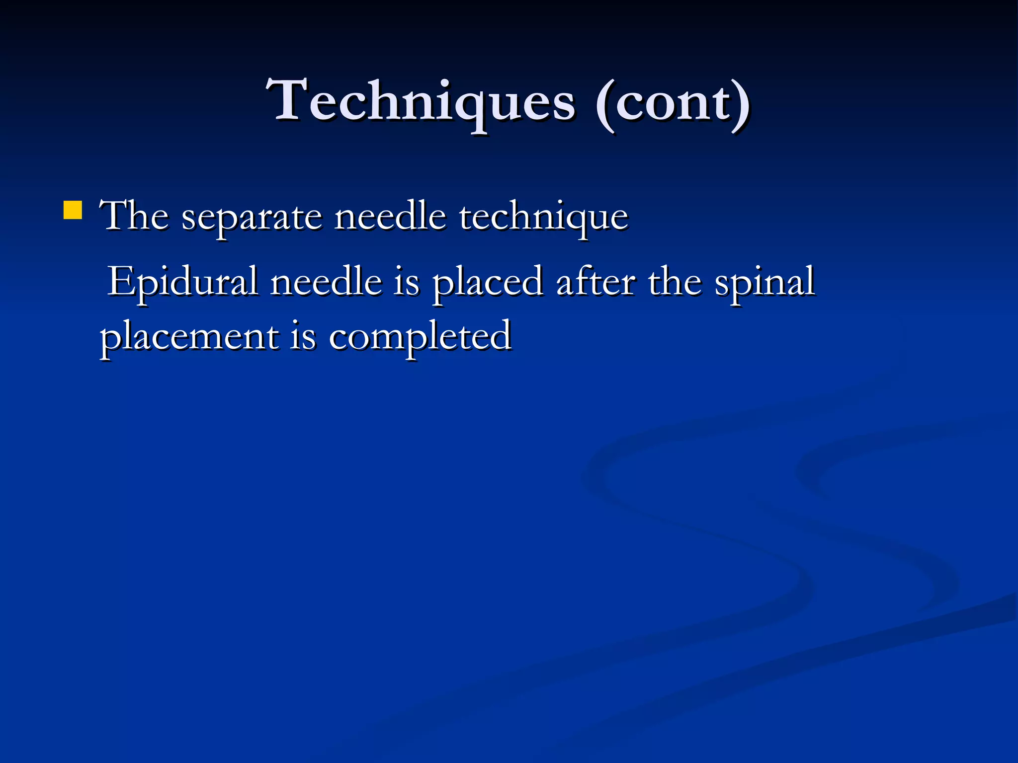 Combined Spinal Epidural Anesthesia | PPT