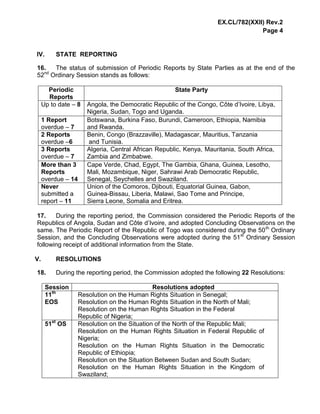 Combined 32nd and 33rd Activity Report of the African Commission on ...