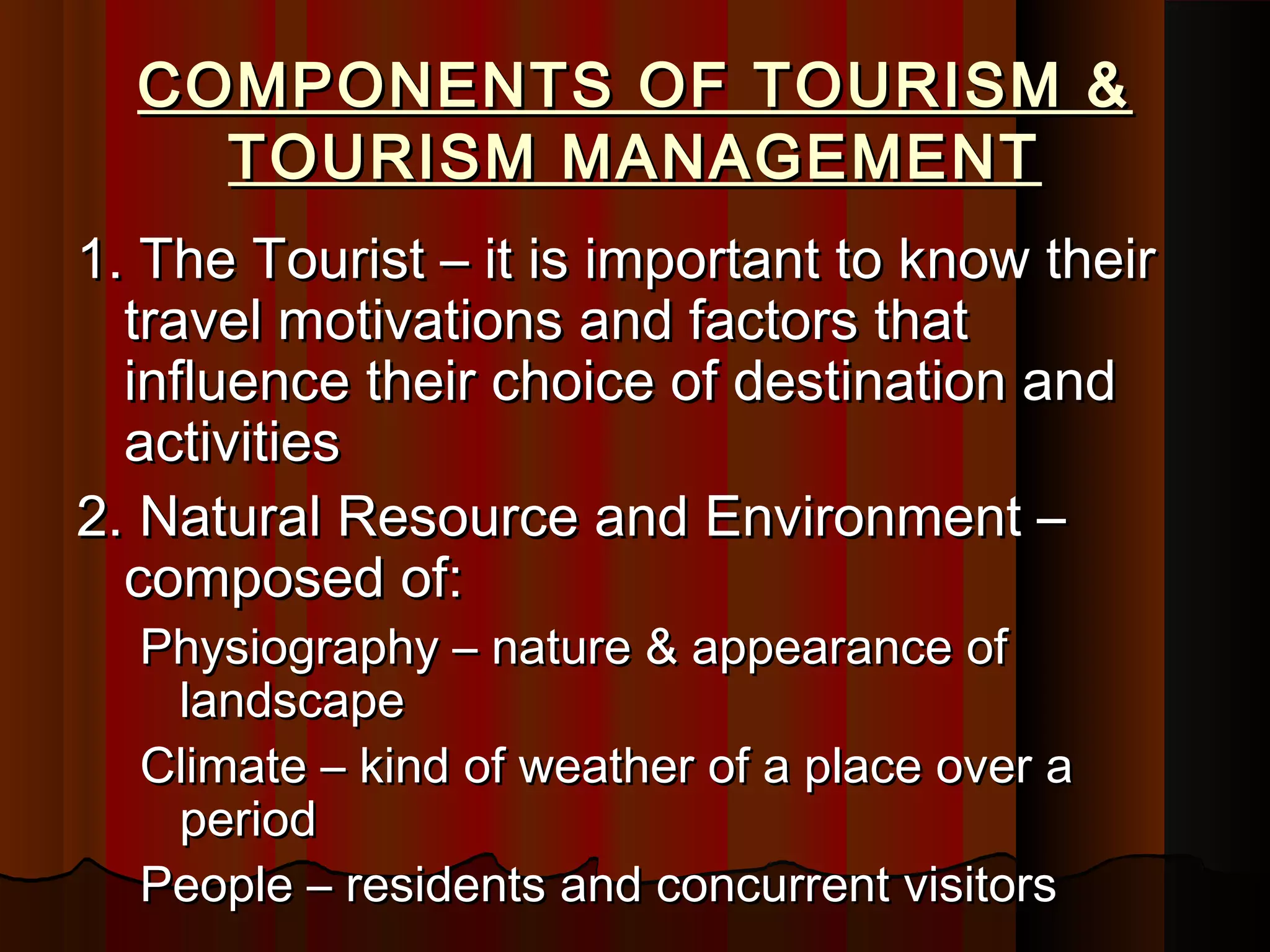 Combined Basic Principles of Tourism Management Trends 2015 | PPT