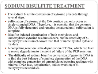 Combined bisulfite restriction analysis (cobra) bisulfite polymerase ...